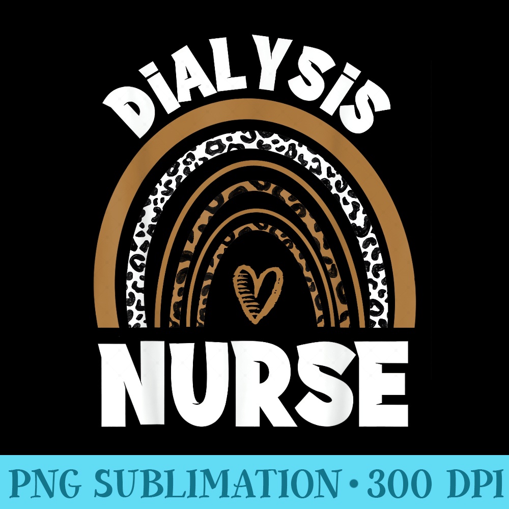 Dialysis Nurse Hemodialysis Nurses Week RN Leopard Rainbow - | Inspire ...