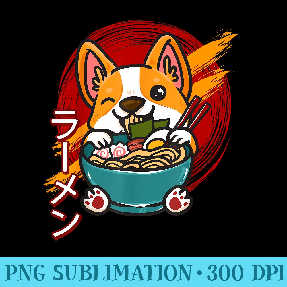 Corgi Eating Ramen Cute Kawaii Dog Japanese Noodles Japan - | Inspire ...