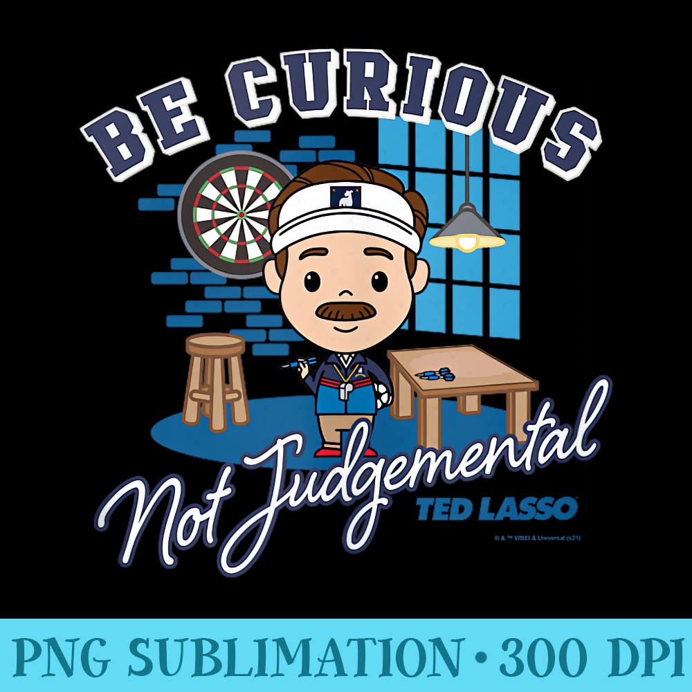 Ted Lasso Be Curious Not Judgmental Quote Chibi Style - Down | Inspire Uplift