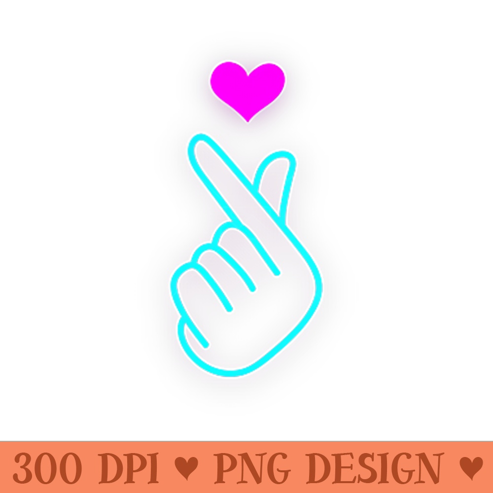 Kpop Finger Heart Symbol Blue Hand Kpop Inspired Love - Read | Inspire ...