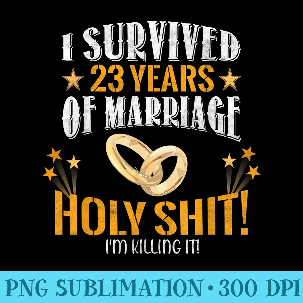 Anniversary 23rd 23 years Wedding Marriage T - Transparent S | Inspire ...