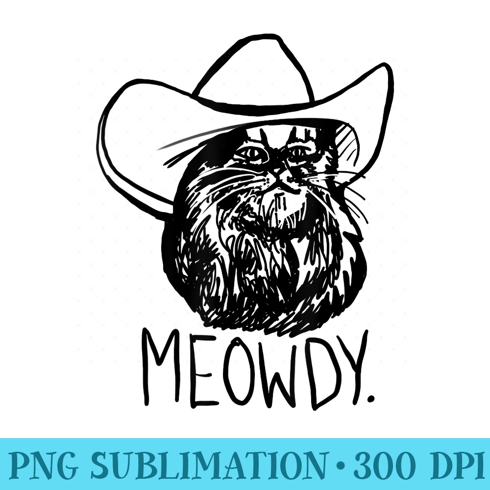 Meowdy Texas Cat Meme - High Resolution PNG Image | Inspire Uplift