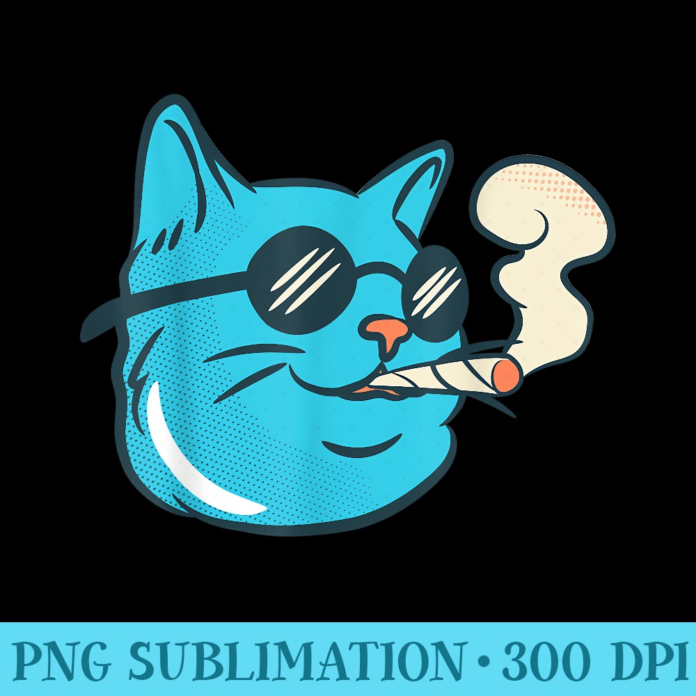 Stoned Cat Smoking Joint 420 Weed Cannabis Marijuana - High | Inspire ...