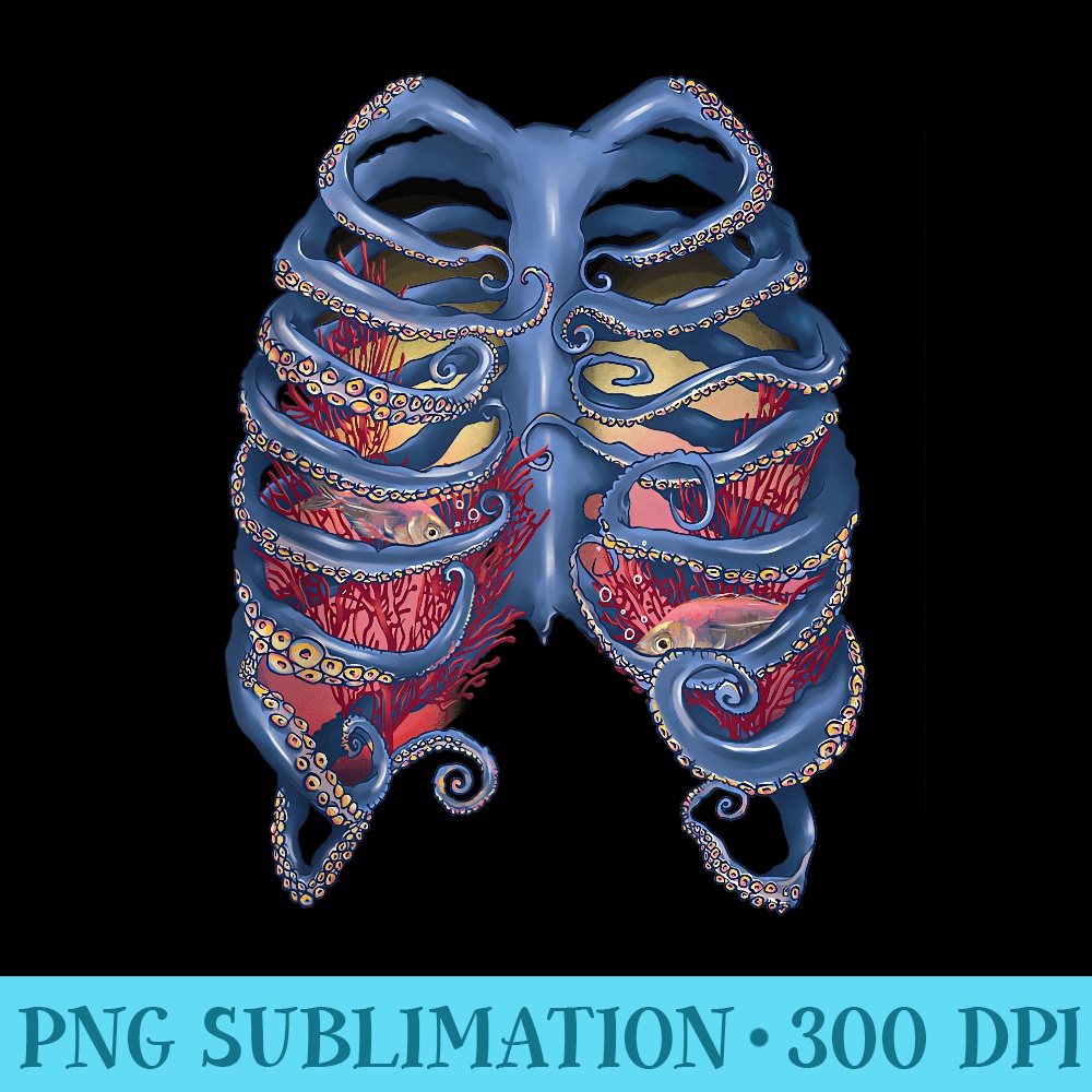 Octopus Rib Cage Graphic for - Download PNG Graphic | Inspire Uplift