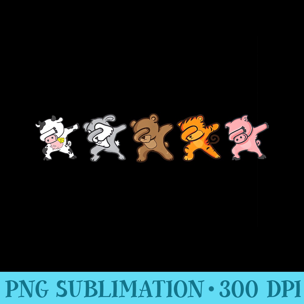 Dabbing Animals Dab Animal Ts for - PNG Graphic Download - Inspire Uplift