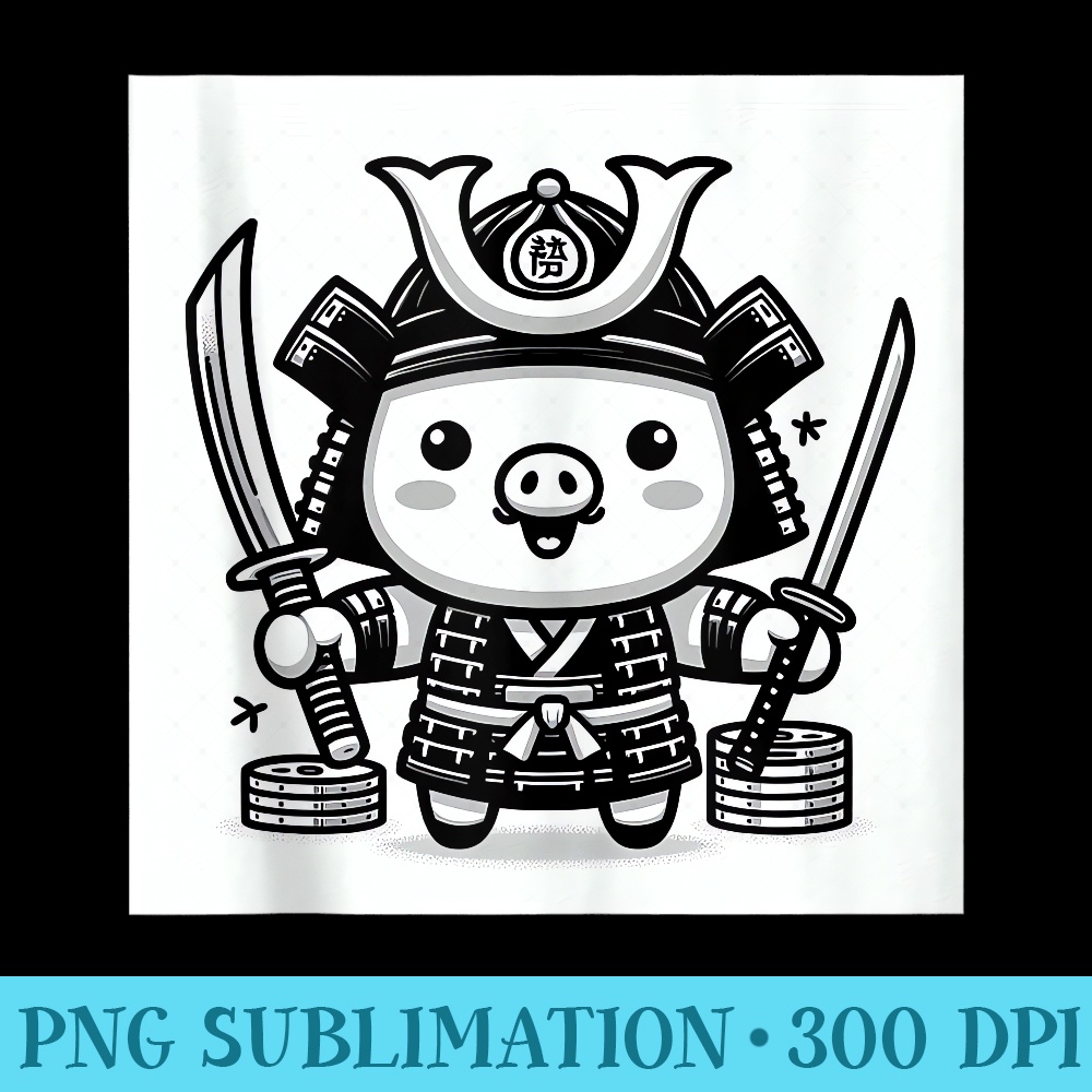 Pig Kawaii Samurai - Transparent PNG Resource | Inspire Uplift