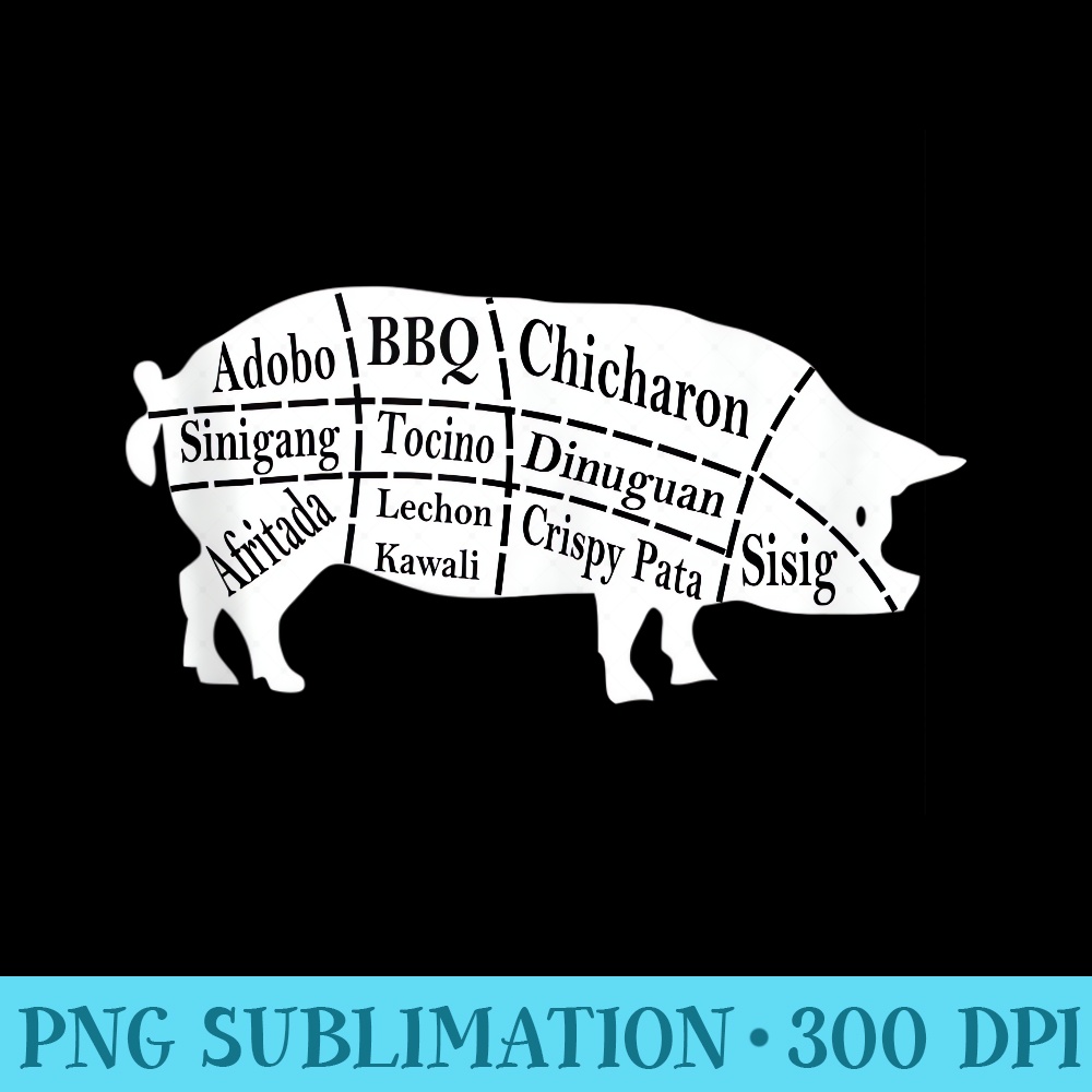 Pig Parts Filipino Food BBQ Pinoy Adobo Funny Pork - PNG Cli | Inspire ...