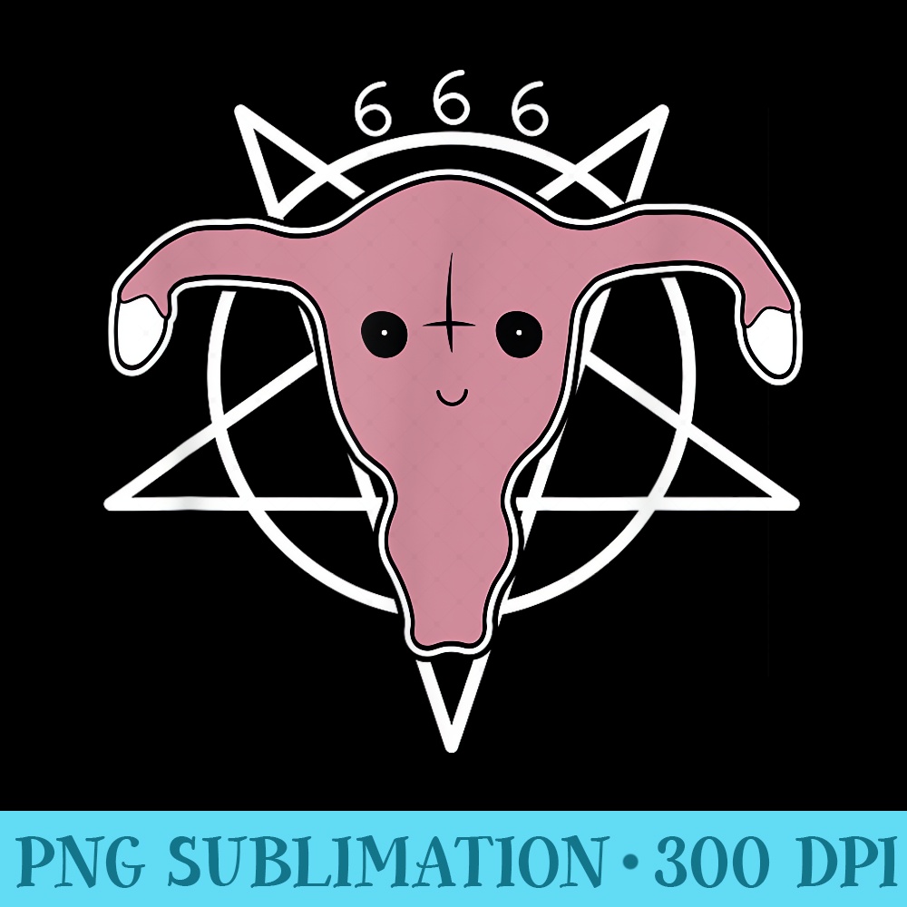 Satanic Feminist Evil Uterus Pentagram Ovary 666 Witchcraft | Inspire ...