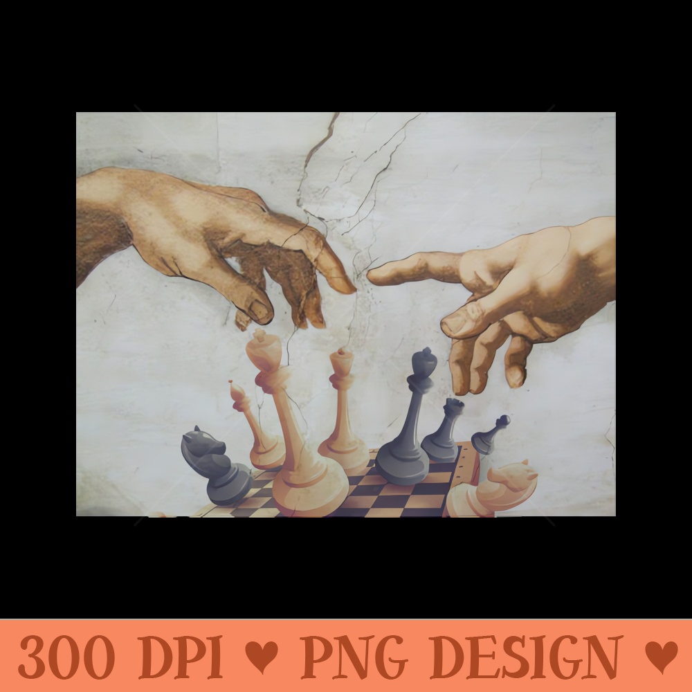 The Creation of Adam Chess Chess Player Gambit Chess Lover C | Inspire ...