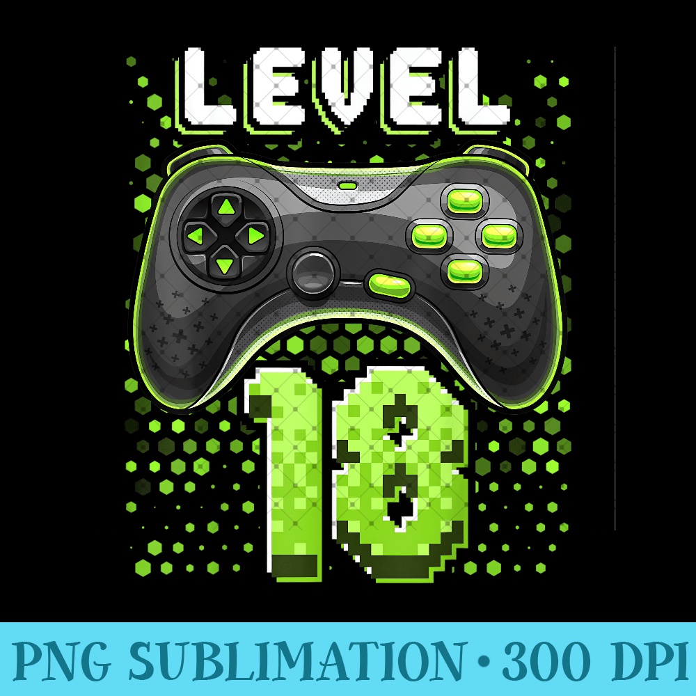 Level 18 Video Game Controller 18th Birthday Gamer - Exclusi - Inspire ...