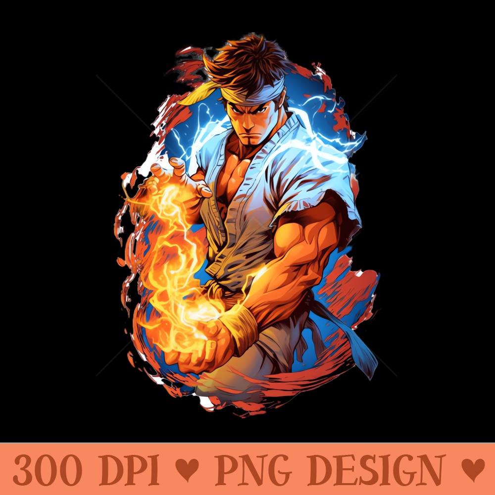 Ryu Street Fighter Design - Sublimation backgrounds PNG | Inspire Uplift