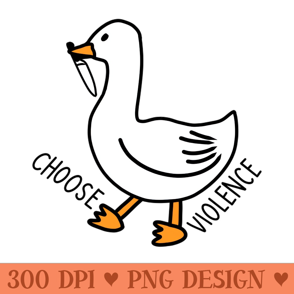 Goose With Knife - High Quality PNG files | Inspire Uplift