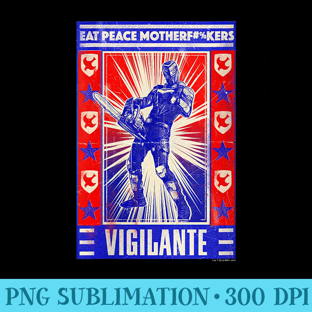 Womens DC Comics Peacemaker Vigilante Chainsaw Poster - PNG | Inspire ...