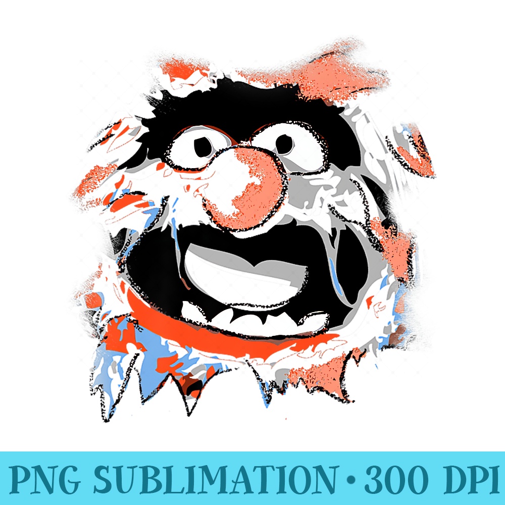 Disney The Muppets Animal Vintage Burst Through Big Face Pre | Inspire ...