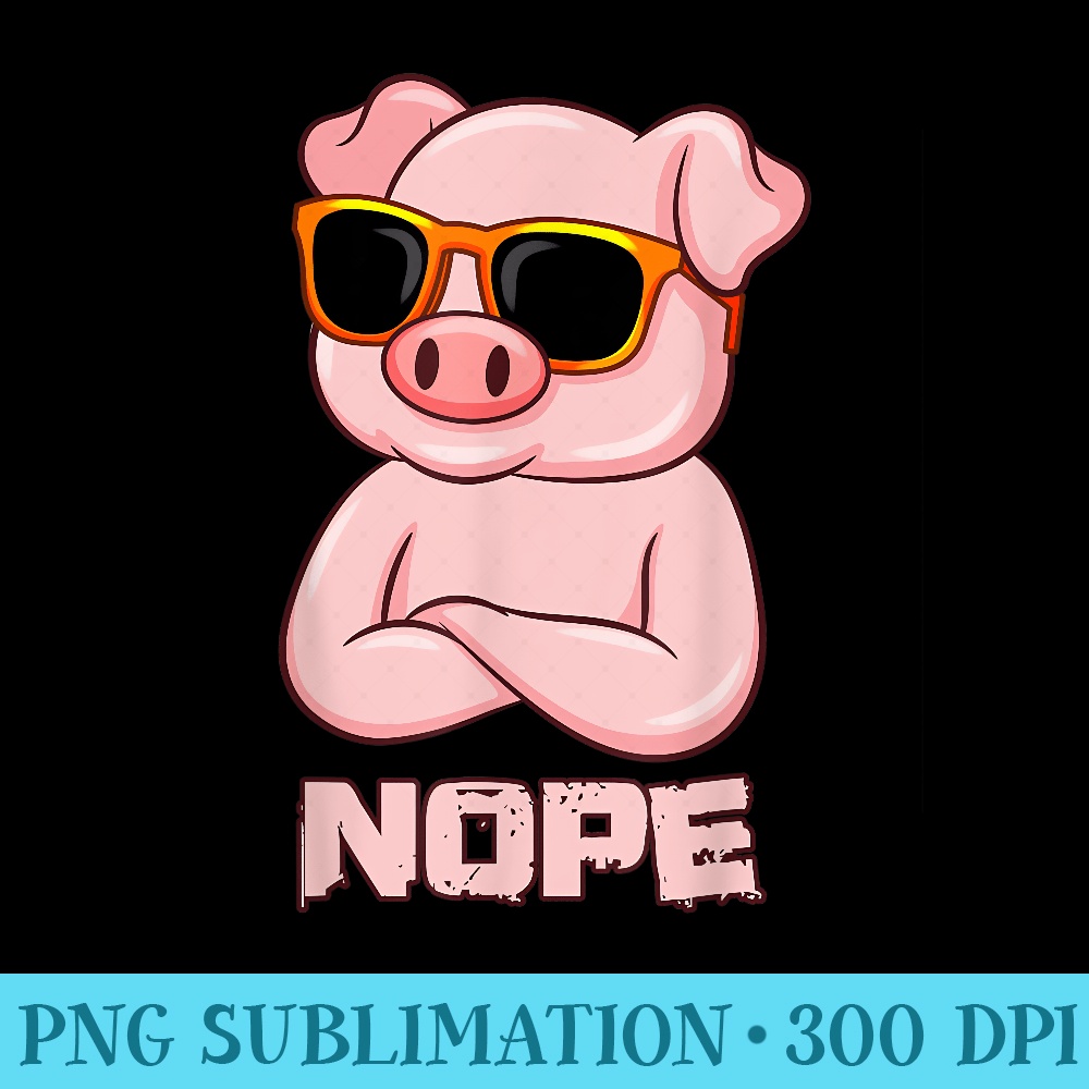 Pig Nope - Download Transparent Artwork | Inspire Uplift