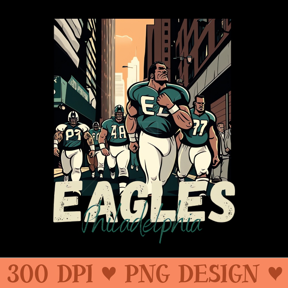 Philadelphia eagles football player graphic design cartoon s | Inspire ...