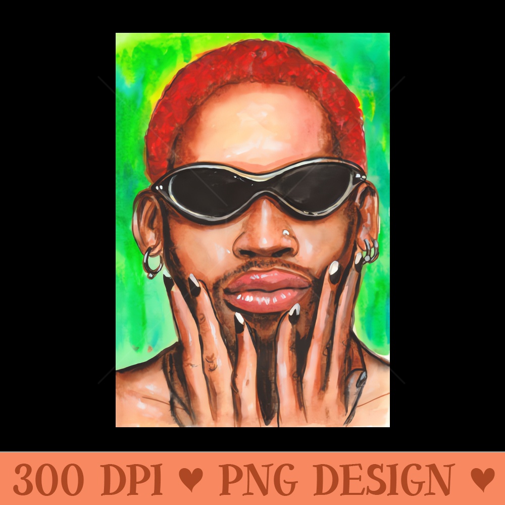 Dennis Rodman - High Resolution PNG Designs - Easy-To-Print | Inspire ...