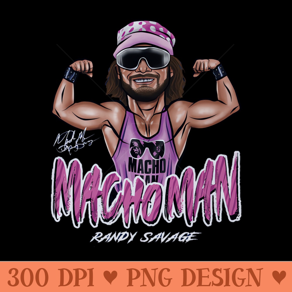 Macho Man Flex Cartoon - Ready To Print PNG Designs - Perfec | Inspire ...