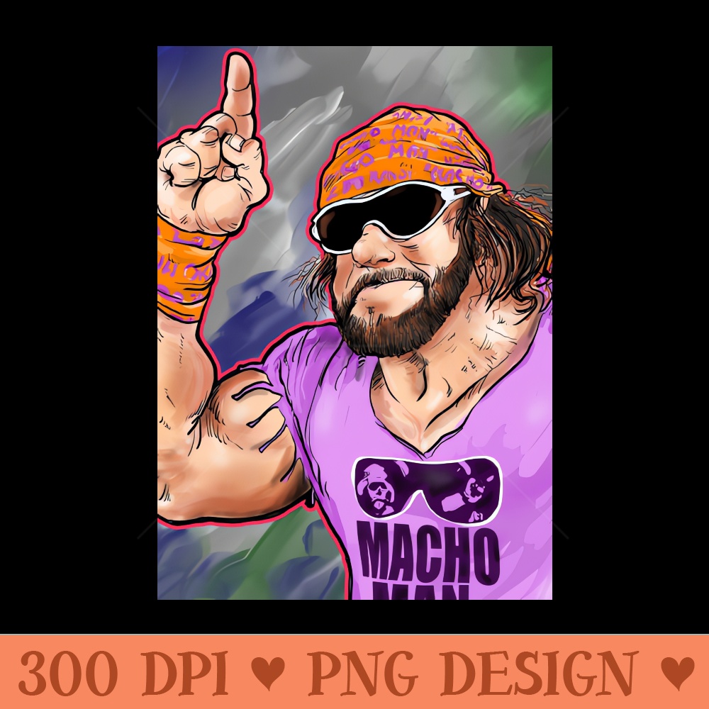 Macho Man Savage Strength - Printable PNG Graphics - Eco Fri | Inspire ...