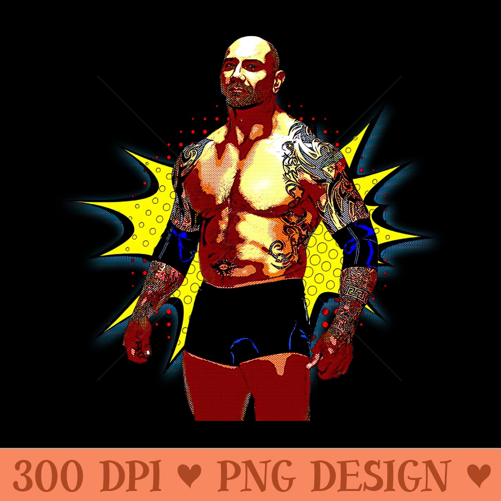 Batista Retro Comics Style - Sublimation designs PNG - Revol | Inspire ...