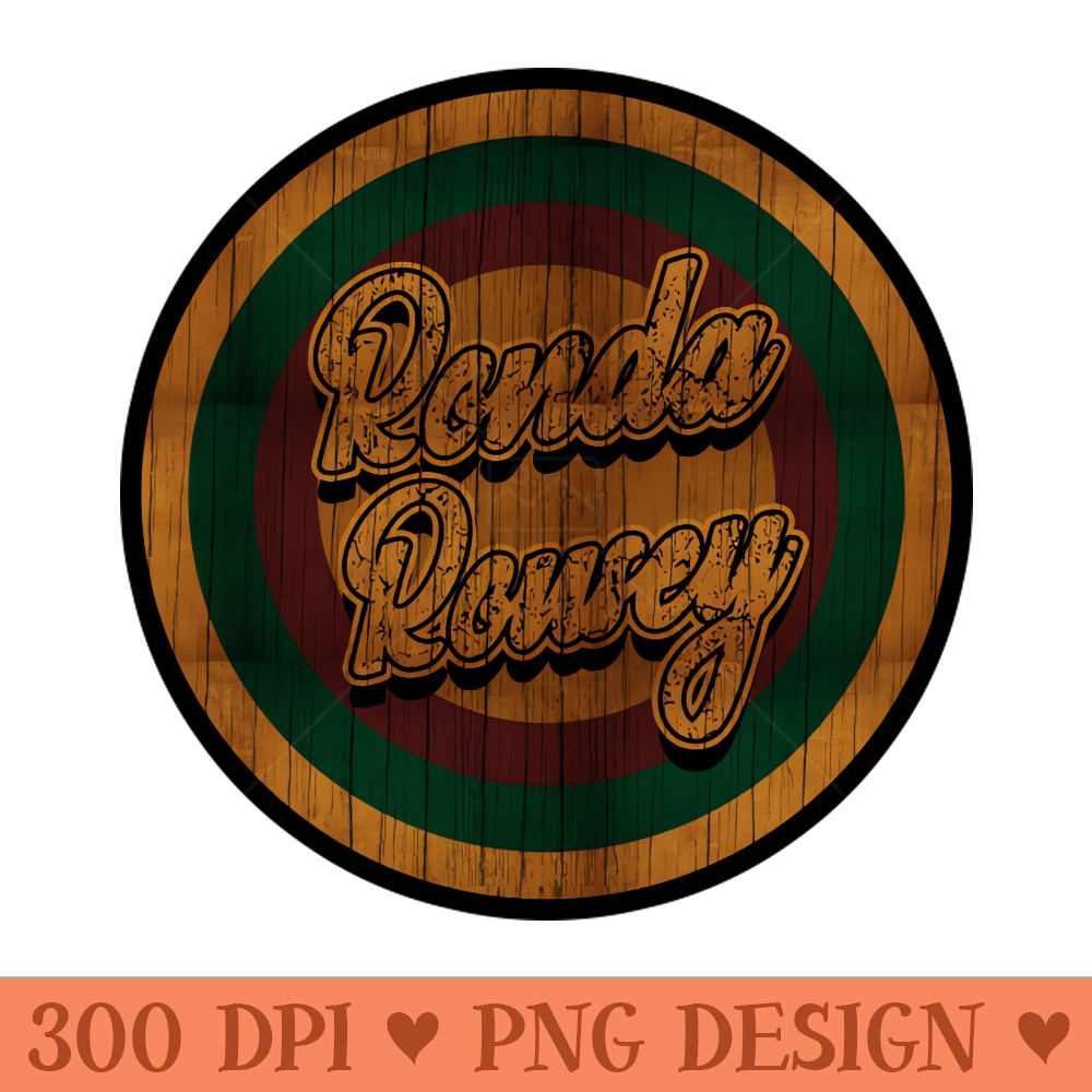 Circle Retro Ronda Rousey - Digital PNG Artwork - Easy-To-Pr | Inspire ...