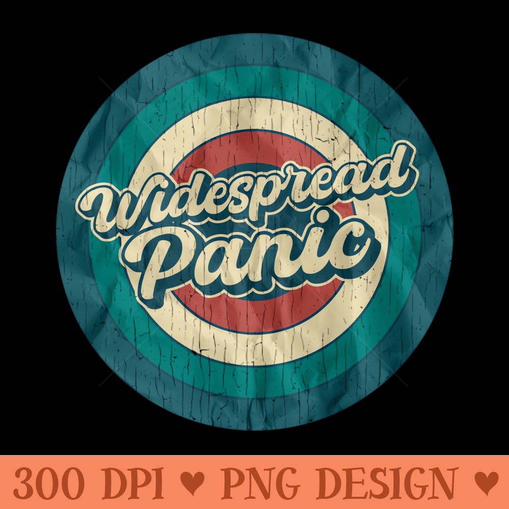 Widespread Panic Retro Circle - High Quality PNG Files - Add | Inspire Uplift