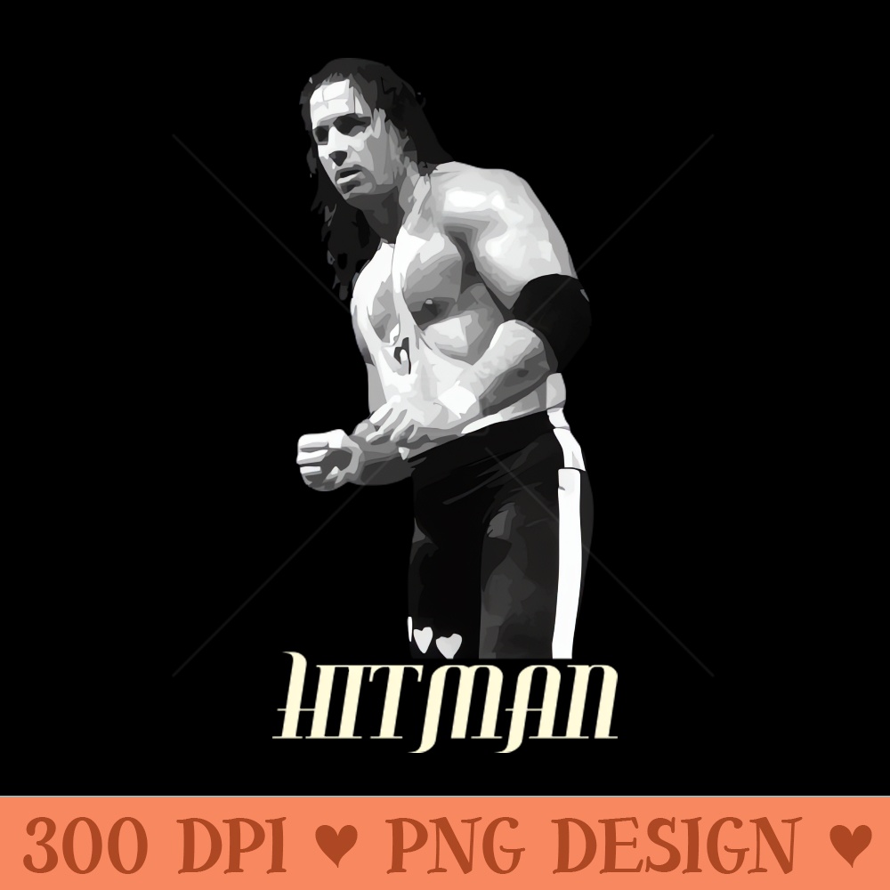 VINTAGE BRET HART - Ready To Print PNG Designs - Lifetime Ac | Inspire ...