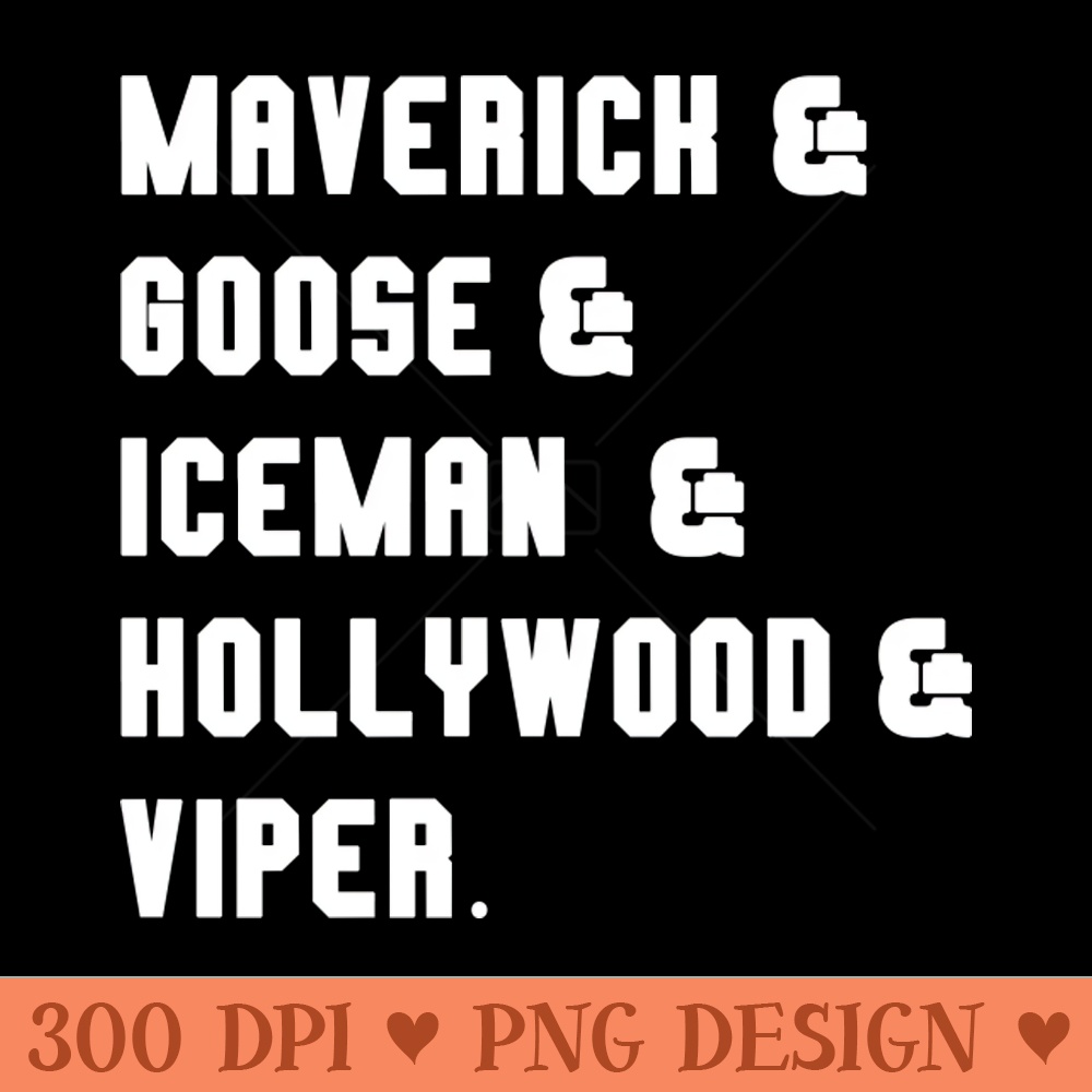 Top Gun Names white - Unique Sublimation PNG Download - Boos | Inspire ...