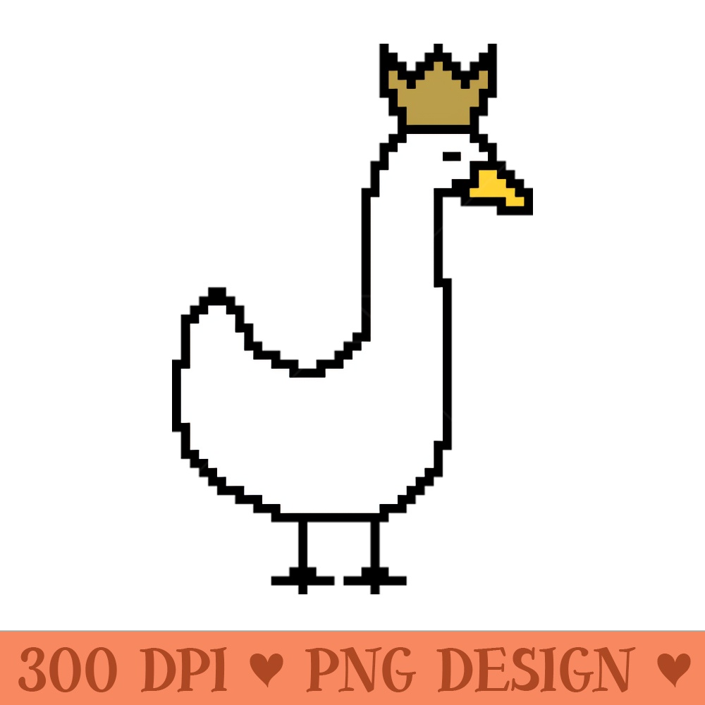 Pixelart Goose Wearing Crown - Sublimation patterns PNG - En | Inspire ...