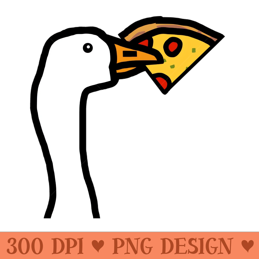 Portrait of a Gaming Goose Stealing Pizza - PNG Graphics Dow | Inspire ...