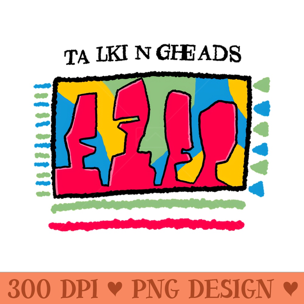 Retro 80s Talking Heads - Unique PNG Artwork - Trendsetting | Inspire ...
