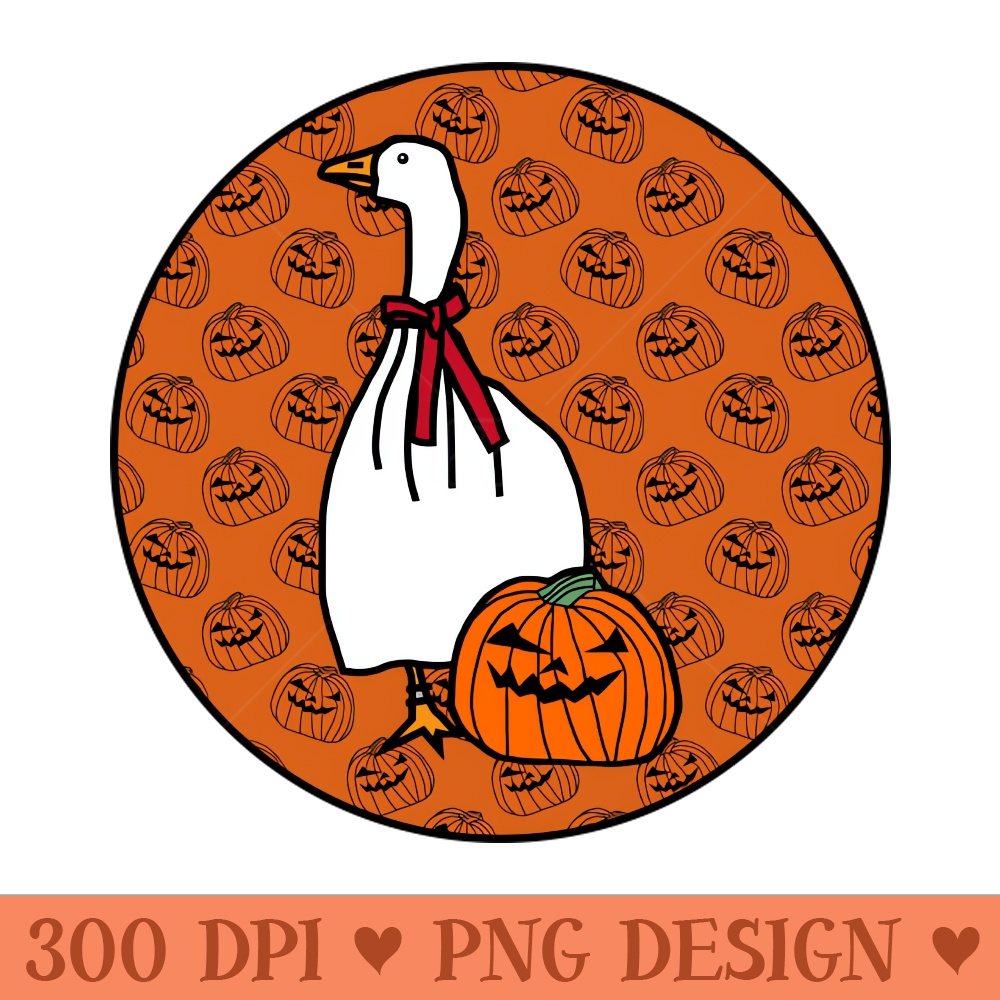Halloween Horror Goose Gamer Orange Round - Sublimation patt | Inspire ...
