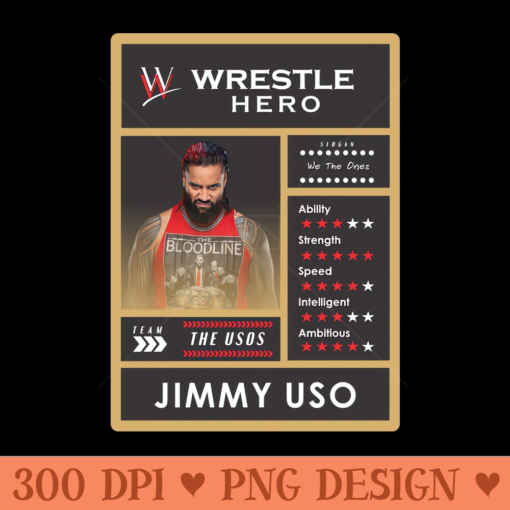 wwe card jimmy uso - Sublimation PNG Designs - Defying the N | Inspire ...