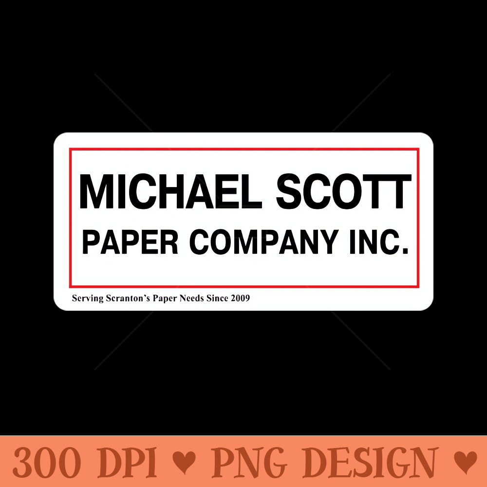 Michael Scott Paper Company Inc Vintage - Transparent PNG do | Inspire ...