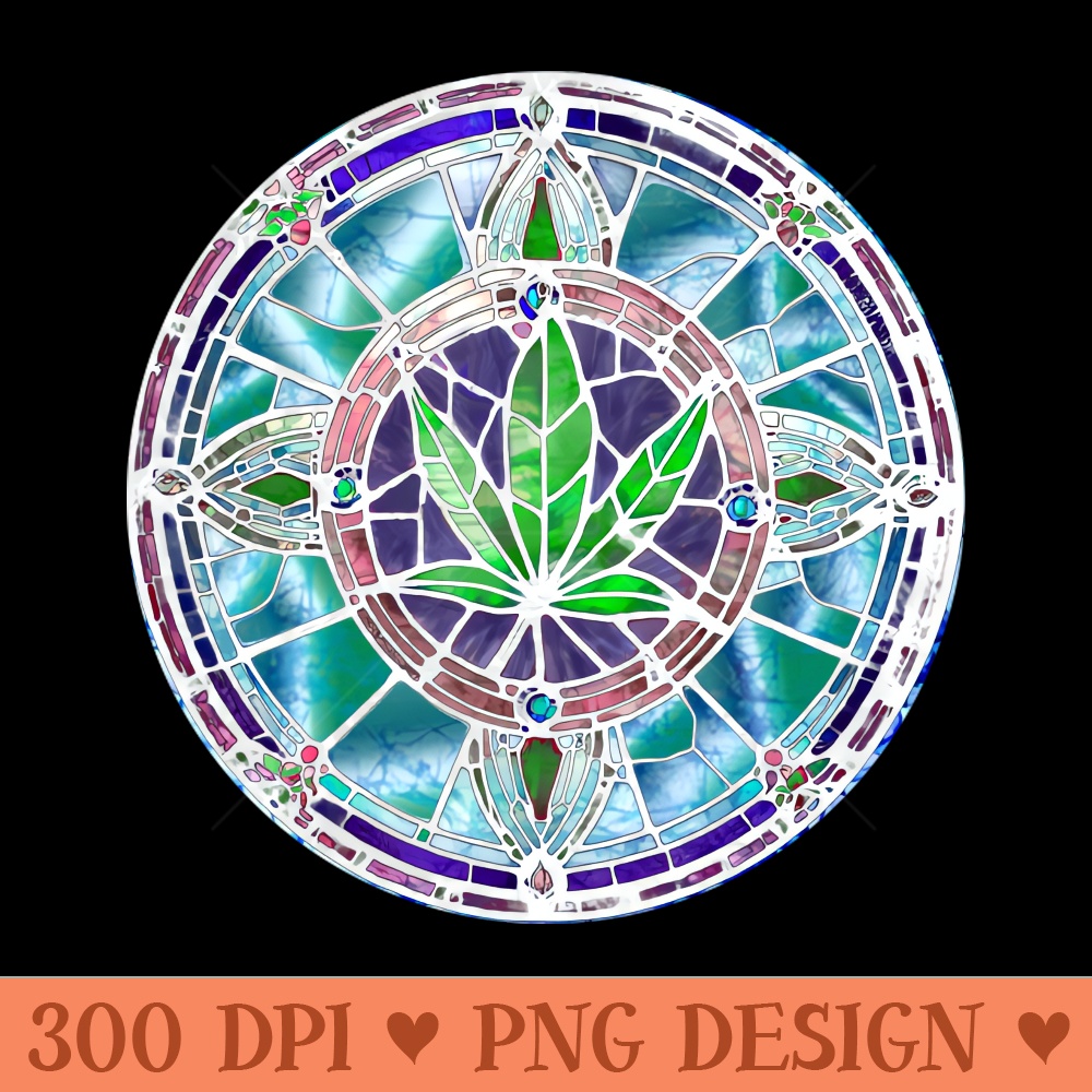 Batik 420 art green blue weed circle stained glass hippie gi | Inspire ...