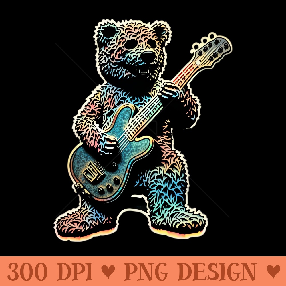 Deadhead Bear Original Artwork rock band Grateful Dead PNG - | Inspire ...