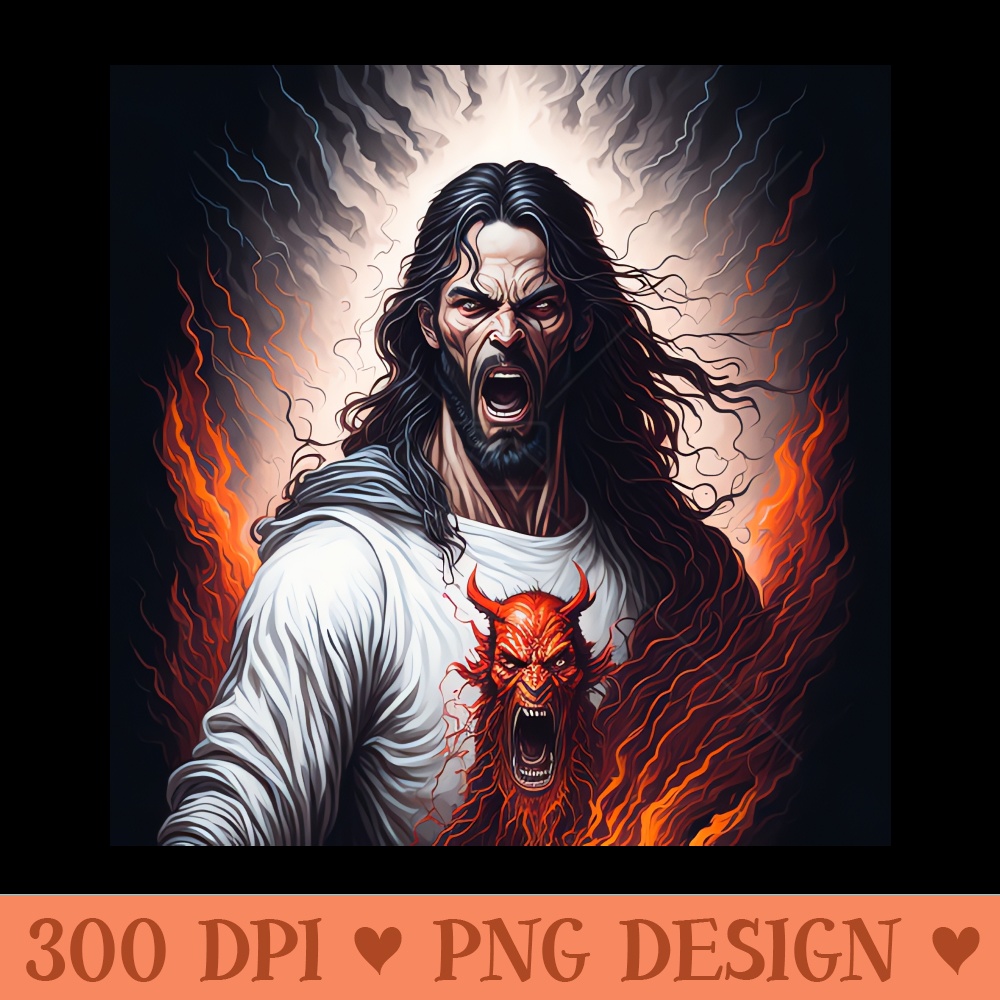 Jesus Christ and the Angry Devil in an iconic infernal momen | Inspire ...