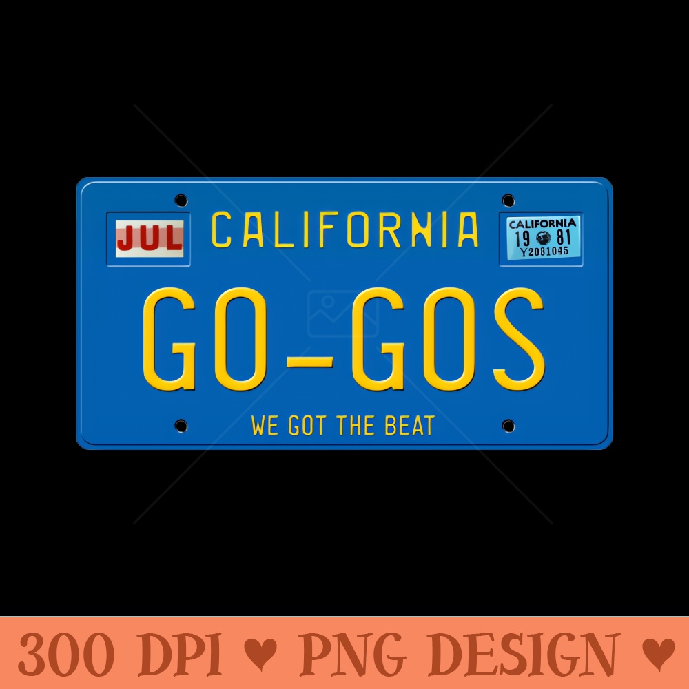 The GoGo's License Plate - PNG Design Files - Instantaneous | Inspire ...