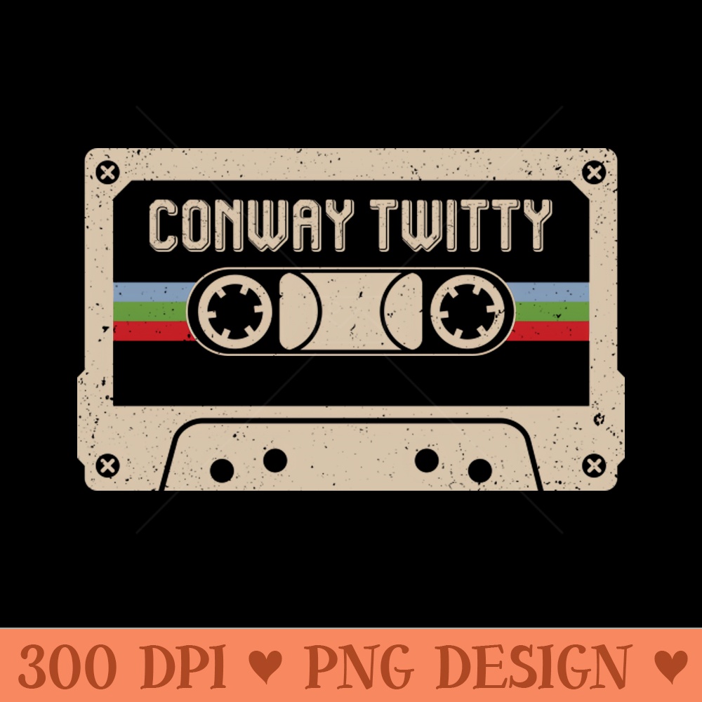 Conway Twitty Vintage Cassette Tape - Digital PNG Artwork - | Inspire ...