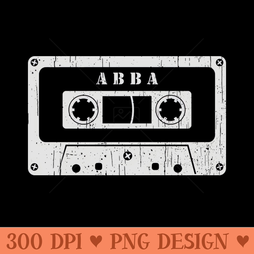 Abba Vintage Cassette White - Sublimation patterns PNG - Imm | Inspire ...