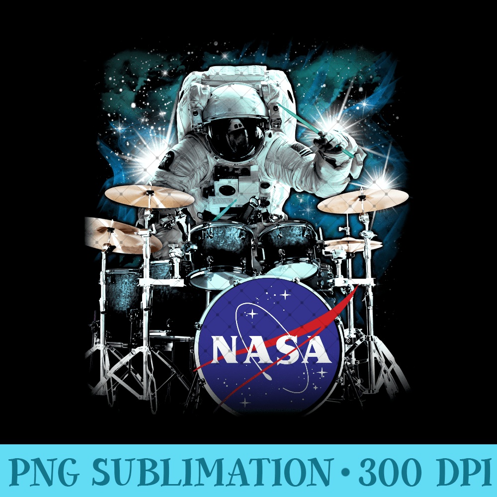 NASA Astronaut Drum Solo In Space Graphic - Digital PNG Artw | Inspire ...