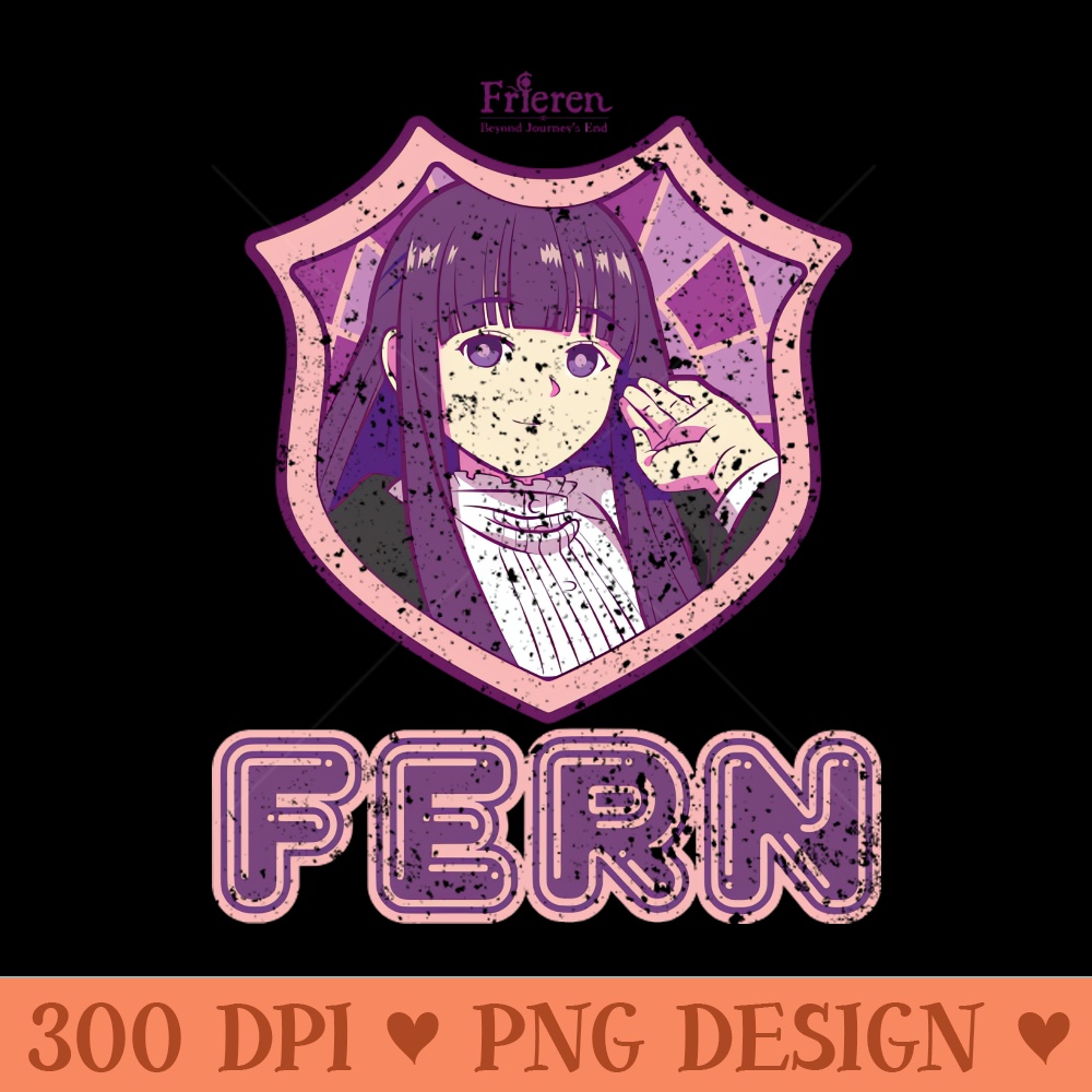 FRIEREN BEYOND JOURNEYS END FERN SHIELD GRUNGE - Transparent | Inspire ...