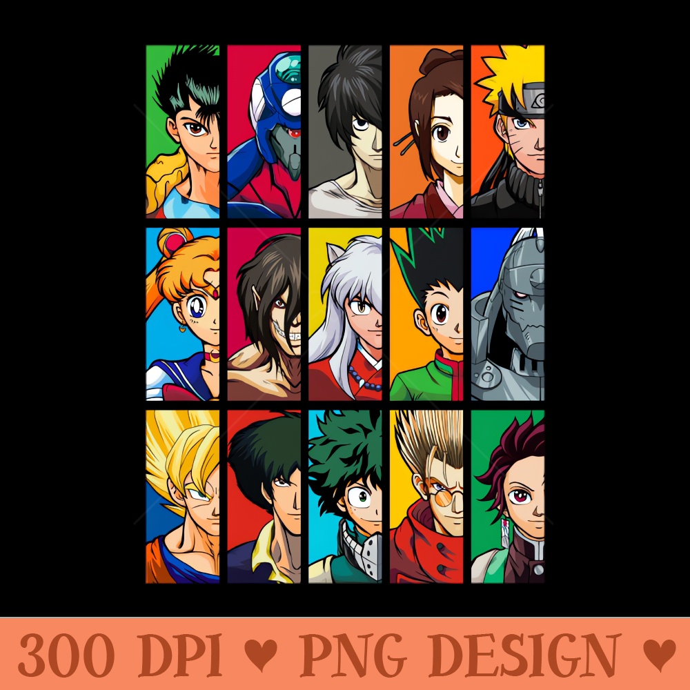 Anime vs Anime Version 1 - Sublimation PNG Designs - Downloa | Inspire ...