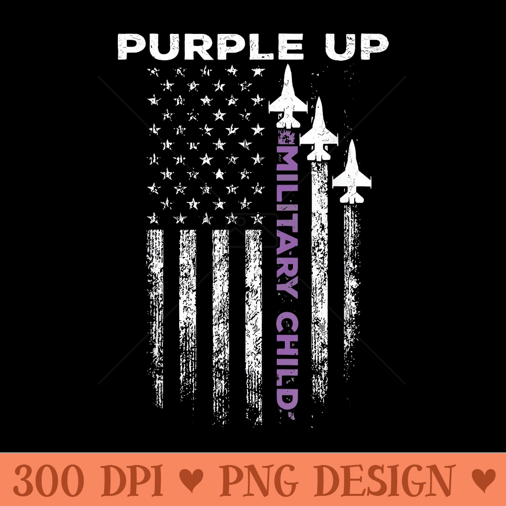 Purple Up For Military Force US Flag For Military Child - Do | Inspire ...