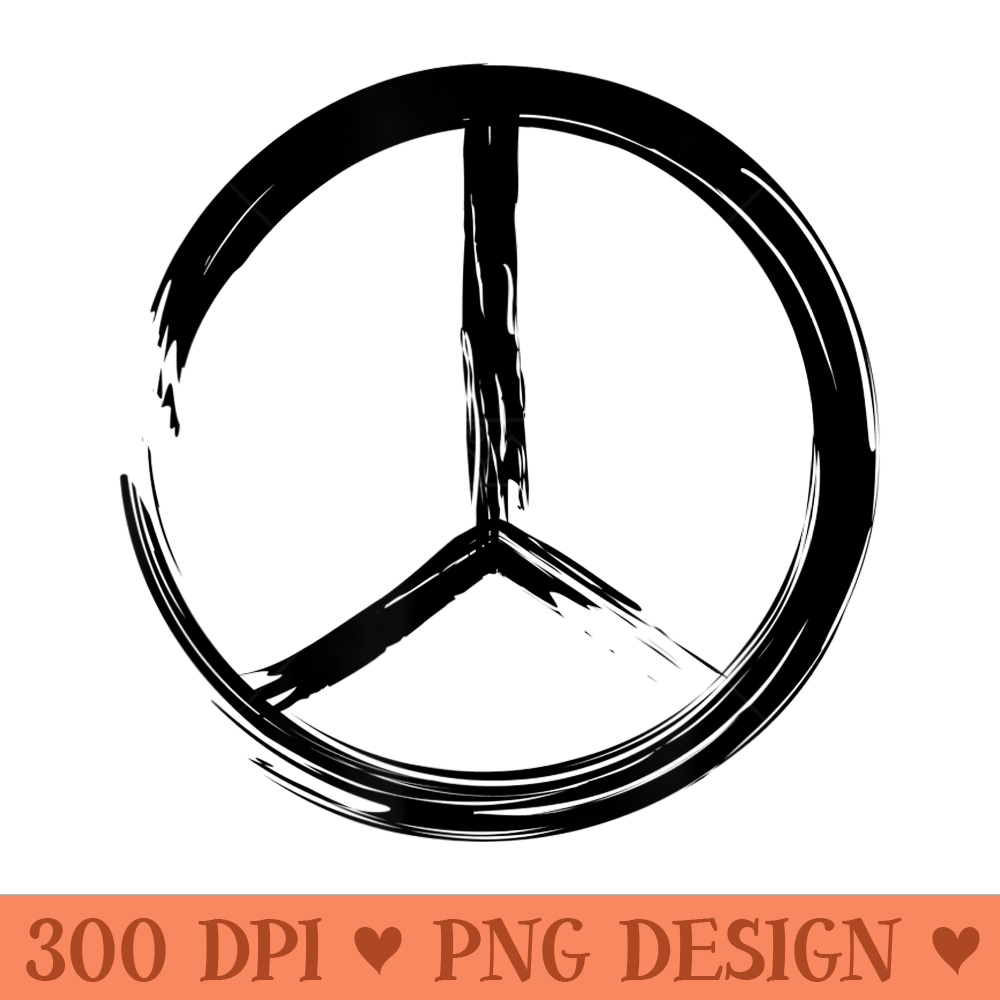 Distressed Black Peace Sign Retro 60s 70s Hippie - Printable | Inspire ...