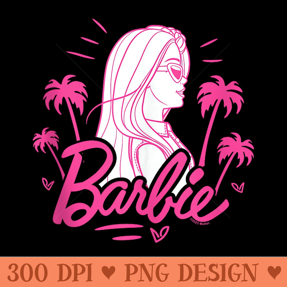 Barbie - Barbie With Palm Trees Logo - Trendy PNG Designs | Inspire Uplift
