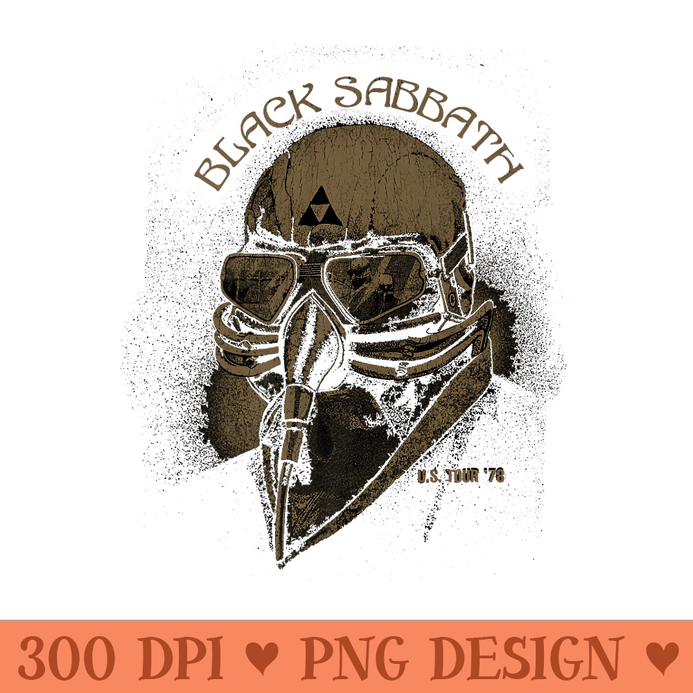 Black Sabbath US Tour 78 Mask T- Premium - PNG Clipart Downl | Inspire ...