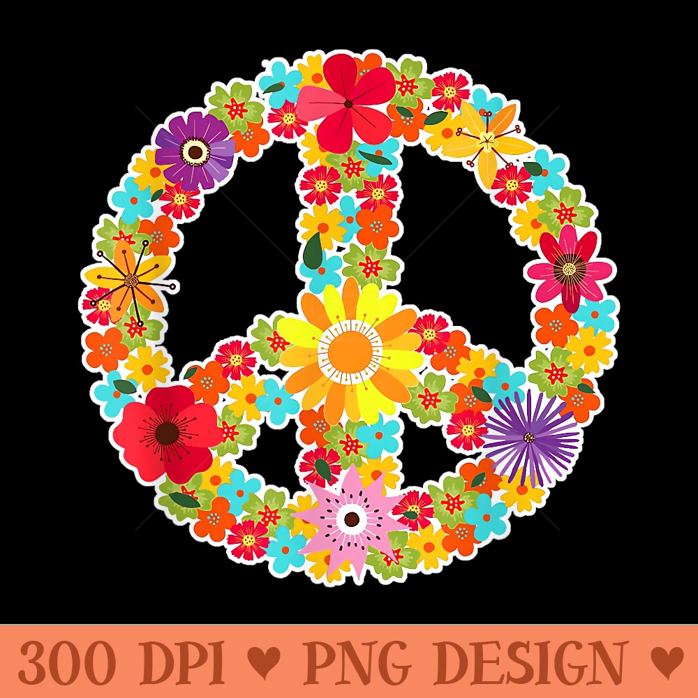 Flower Power Sign Retro 60s 70s Camper Hippie Bus - Sublimat | Inspire ...