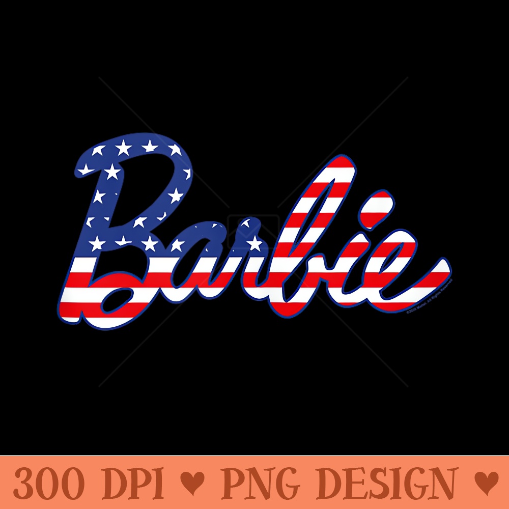 Barbie Americana Logo - Sublimation printables PNG download | Inspire ...
