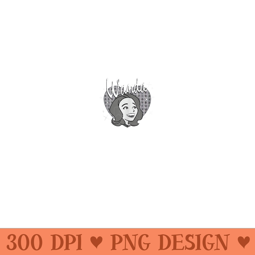 Marvel WandaVision Wanda Maximoff Heart Retro 60s - Sublimat | Inspire ...